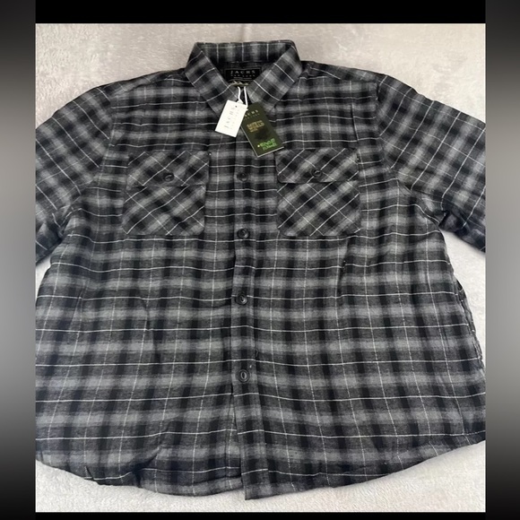 Jachs | Jackets & Coats | Jachs New York Mens Gray Flannel Plaid Sherpa ...